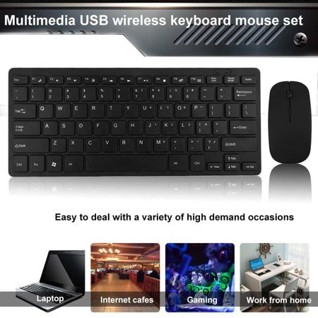 Jual Keyboard & Mouse Combo Wireless Multimedia 2.4G | Shopee Indonesia