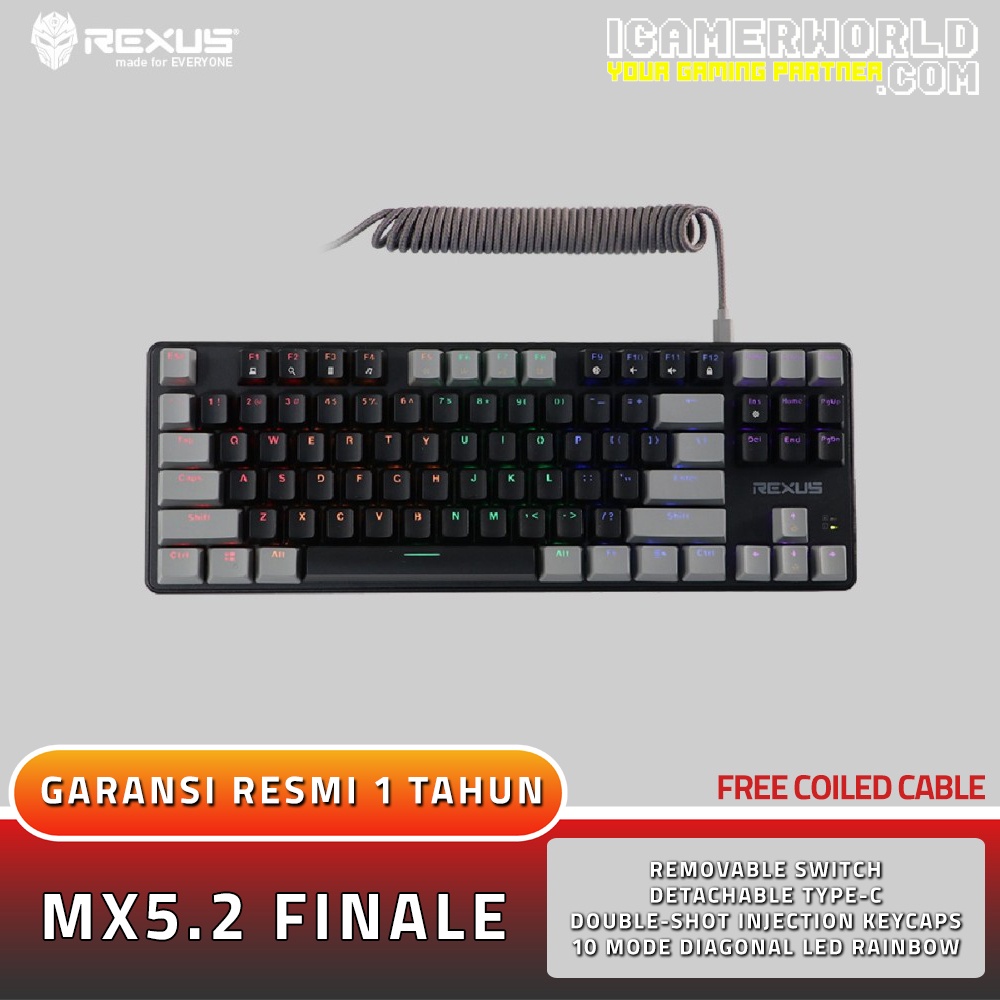 Jual Rexus Legionare MX5.2 / MX 5.2 Finale TKL Mechanical Gaming ...