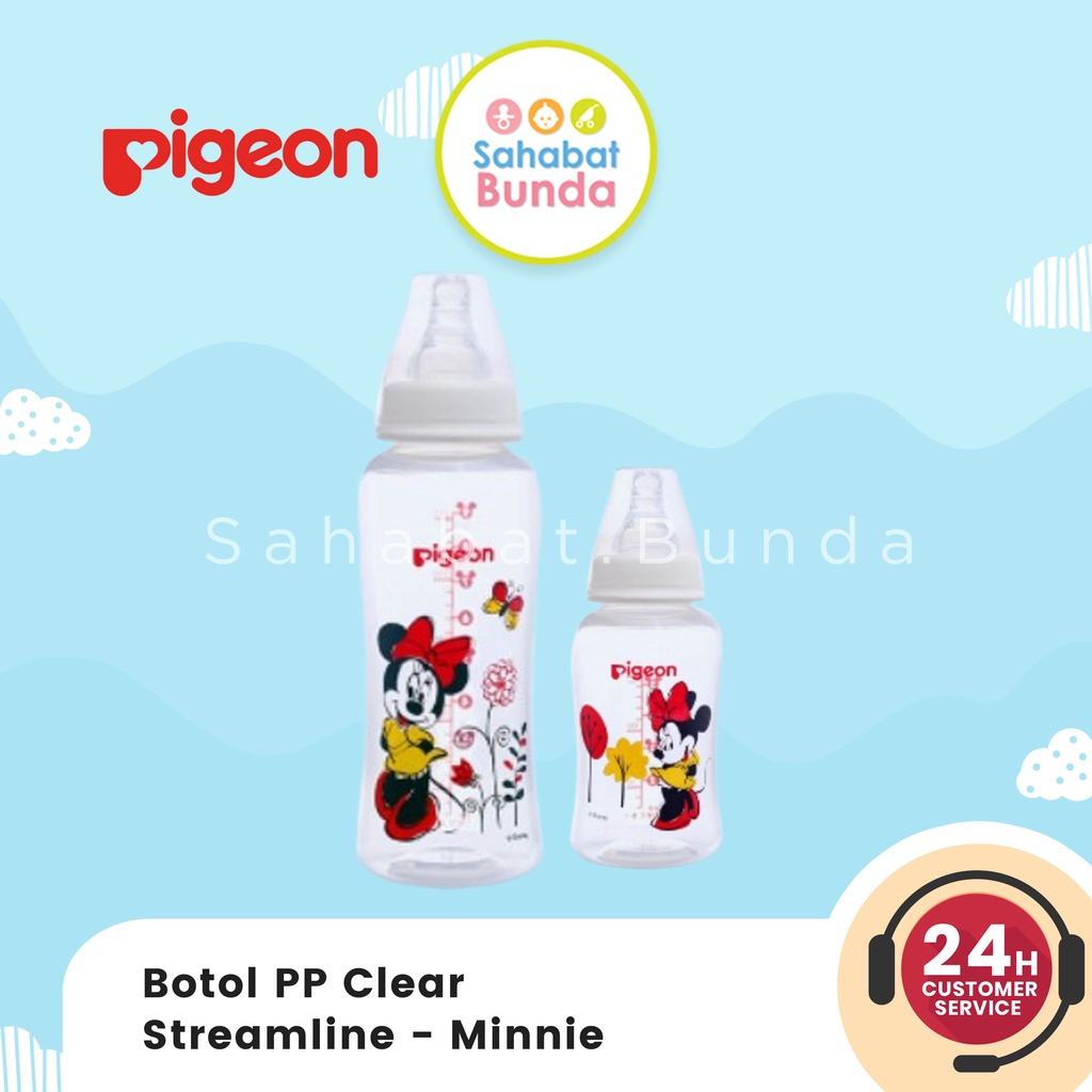 Jual PIGEON Botol Susu Bayi Slim Neck PP Clear Streamline Stream Line 150ml 250ml | Shopee Indonesia
