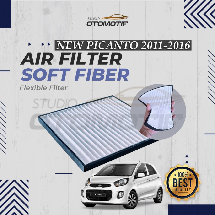 Jual FILTER AC NEW PICANTO 2011-2016 SERAT FIBER FLEXIBLE FILTER CABIN ...