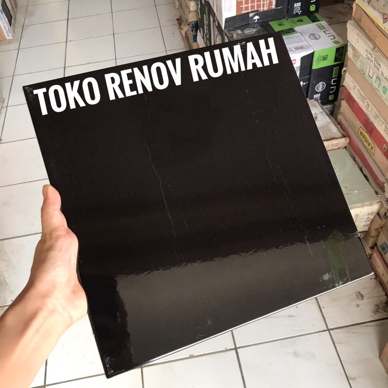 Jual keramik 30x30 hitam glossy / keramik lantai hitam kilap/ keramik ...