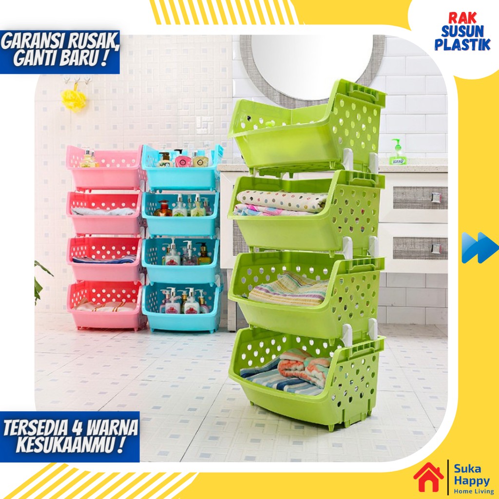 Jual Rak Baju Plastik Lemari Tempat Penyimpanan Pakaian Bumbu Masak ...