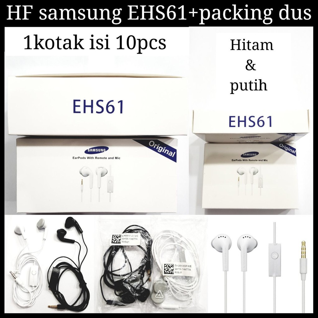 Jual Headset EHS-61 Stereo Earphone Packing Dus | Shopee Indonesia