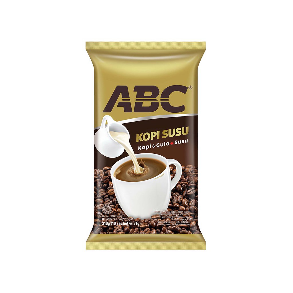 Jual ABC Kopi Susu 31 gr Sachet Pack (Isi 10 Sachet) | Shopee Indonesia