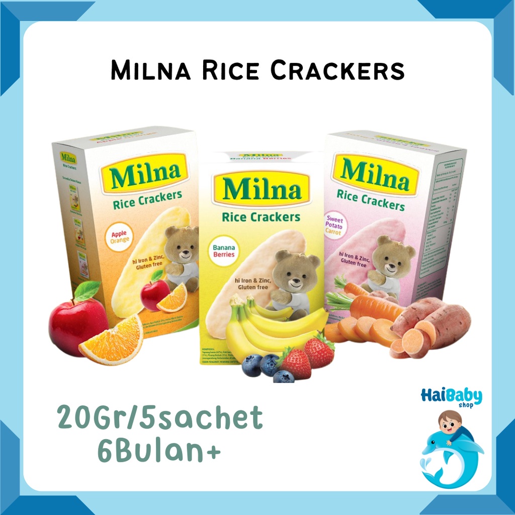 Jual Milna Rice Crackers 5x4 gr | Shopee Indonesia