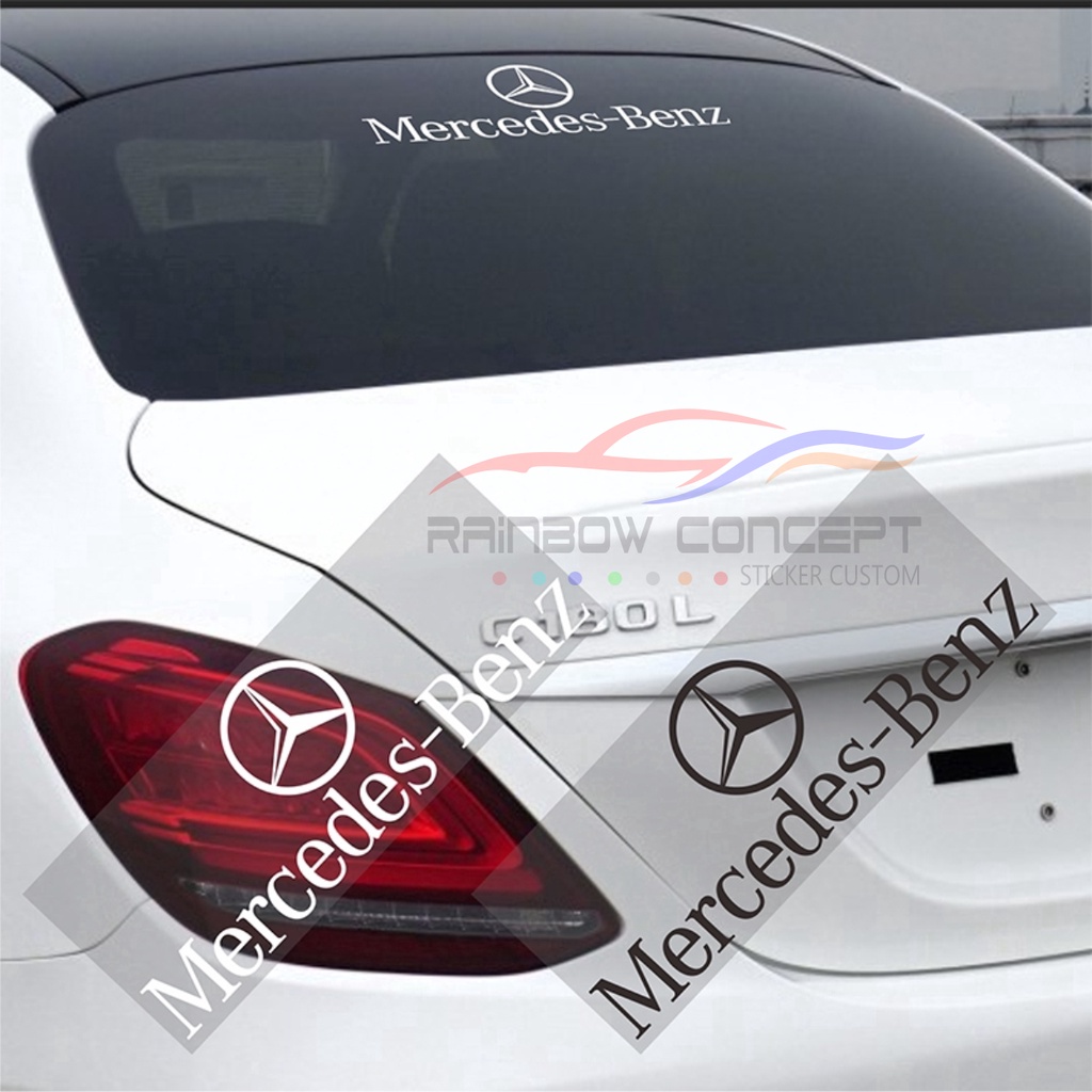Jual sticker stiker mobil logo mercedes benz universal car | Shopee ...