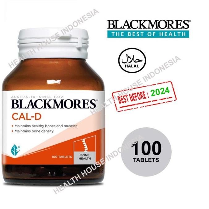 Jual Blackmores Cal-D Calcium 600 mg/Vitamin D3 500 IU, 100 Tablets Lc ...