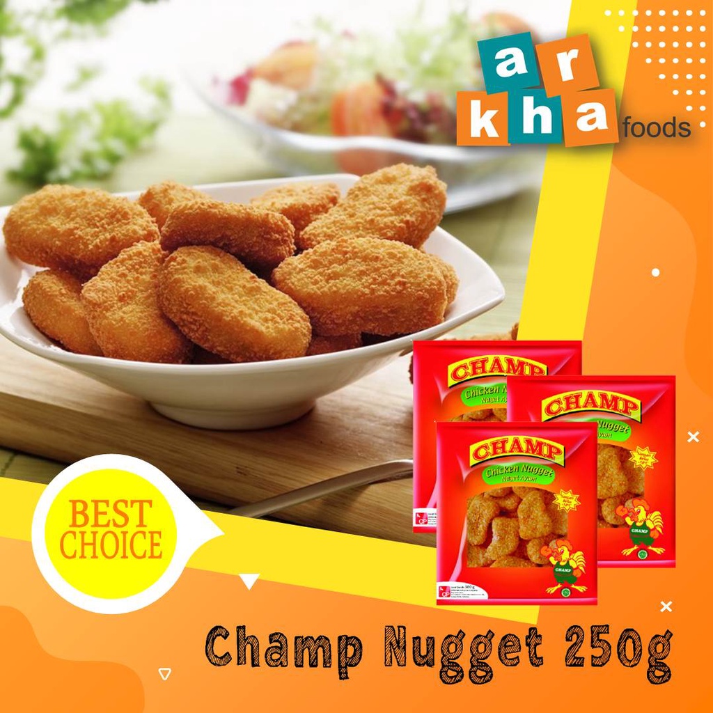 Jual NUGGET CHAMP 1KG CHAMP CHIKEN NUGGET NAGET AYAM FROZEN FOOD ...