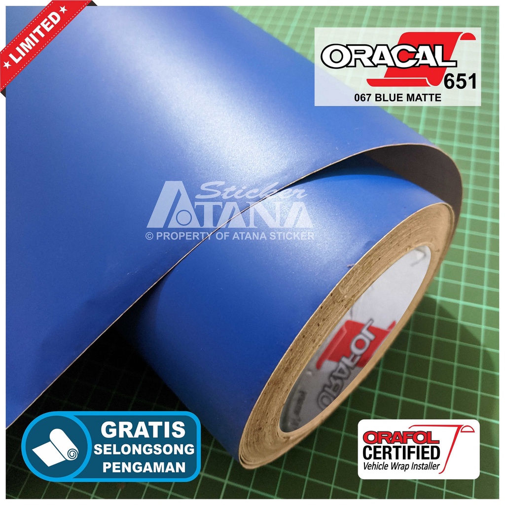 Jual Skotlet Biru Doff Oracal 651 Scotlet Blue Matte Stiker Matt Dop ...