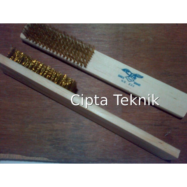 Jual Sikat kawat kuningan gagang kayu eagle | Shopee Indonesia