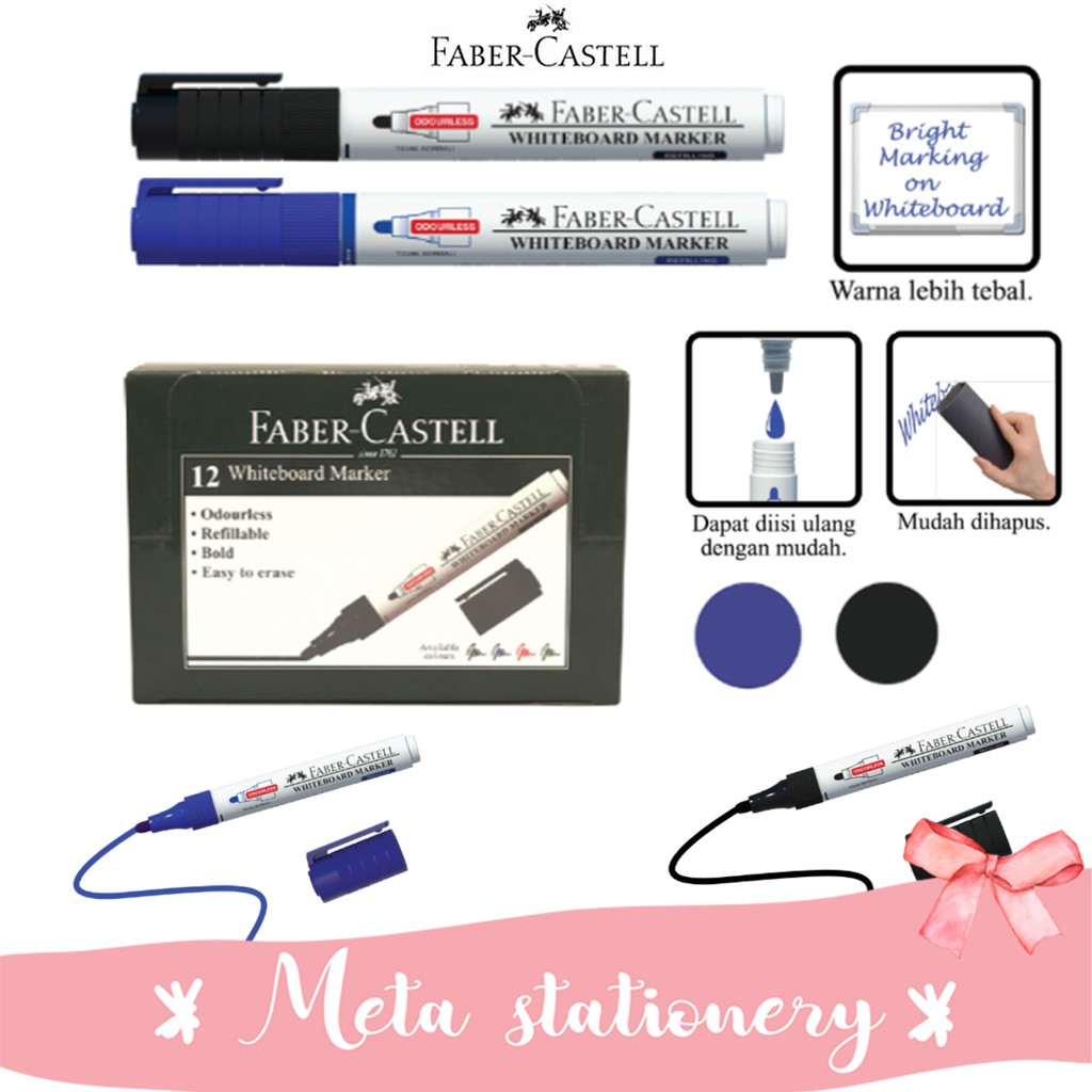 Jual Spidol Papan Tulis / Whiteboard Marker Pen Eco Faber Castell 1pc ...