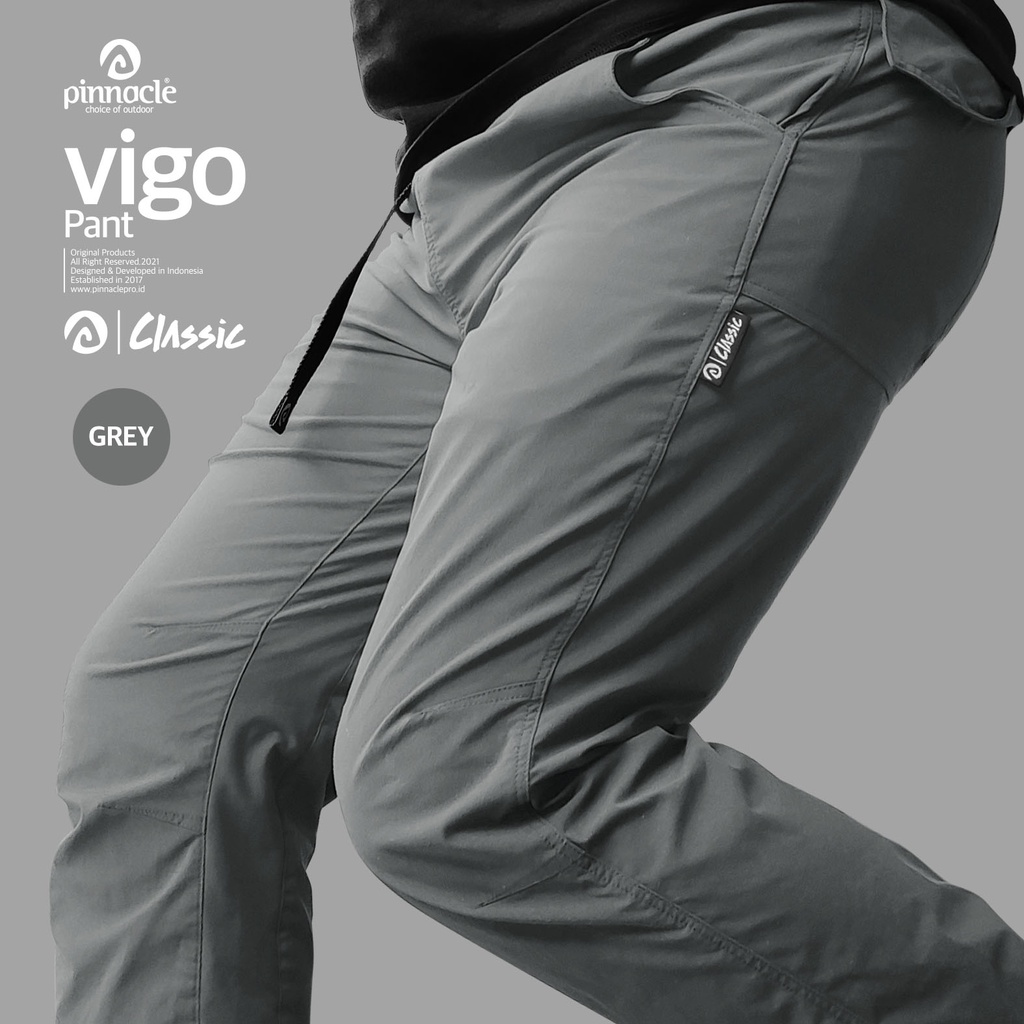 Jual Pinnacle Pro Official Vigo Classic Pant - Grey | Shopee Indonesia