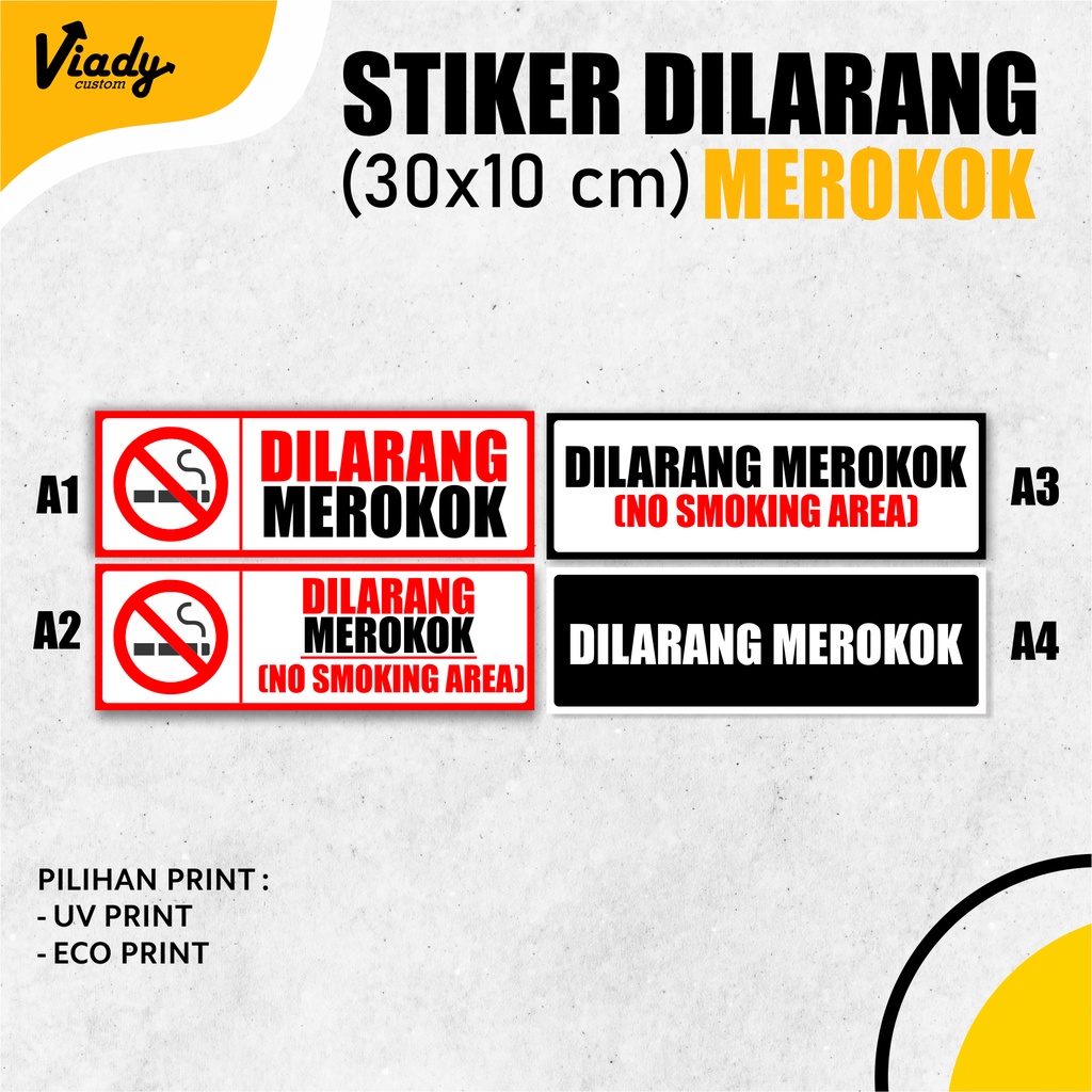 Jual Stiker Dilarang Merokok | No Smoking Area | Dilarang Merokok ...