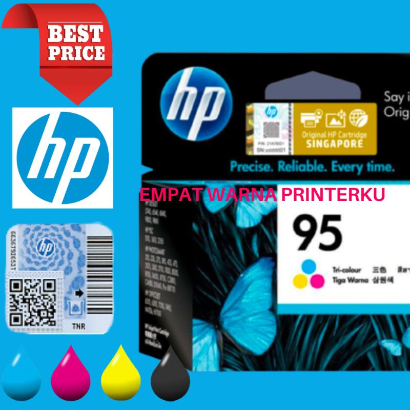 Jual TINTA HP 95 COLOUR ORIGINAL HP Tri-Color Ink Cartridge 95 [C8766WA ...