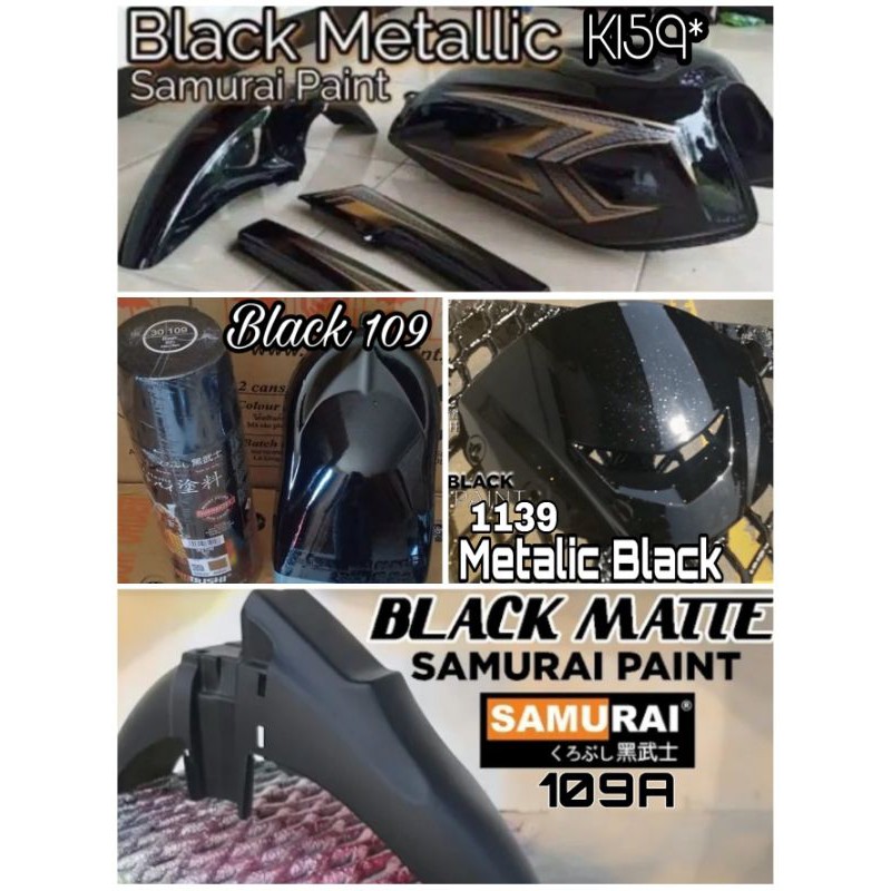 Jual CAT SAMURAI PAINT HITAM- BLACK- FLAT- DOFF- METALLIC X-MIO-MATTE ...
