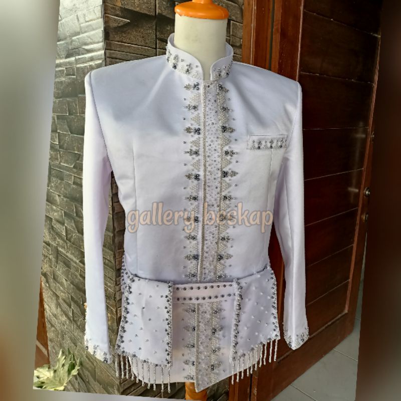 Jual Beskap sunda semi wool / basofi akad sunda muslim/ jas pengantin ...