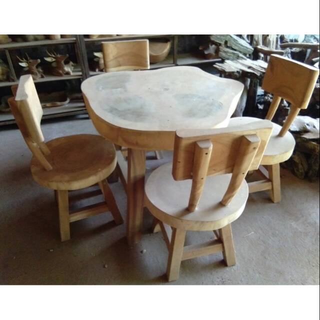 Jual Meja Makan Minimalis Kayu Suar - Meja Teras Simpel - Meja Kedai ...