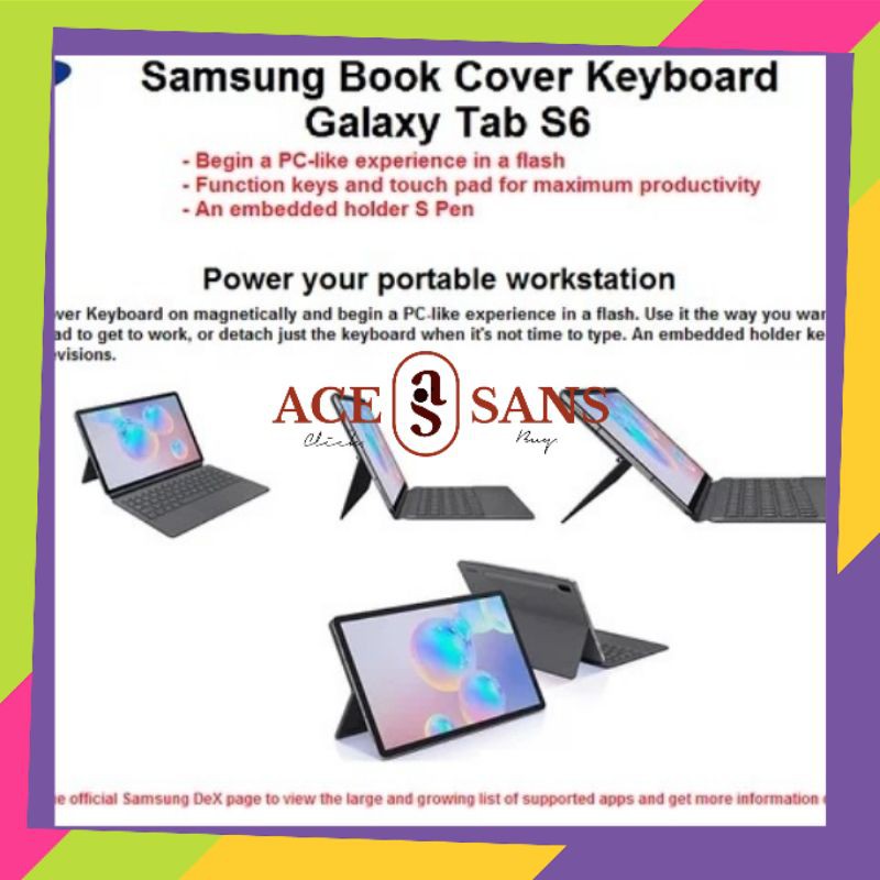 Jual Original Samsung Galaxy Book Cover Keyboard Tab S6 Bookcover ...