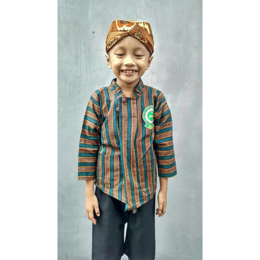 Jual Baju Adat Jawa SURJAN LURIK ANAK SET BLANKON BAJU Adat Jawa - Size L | Shopee Indonesia