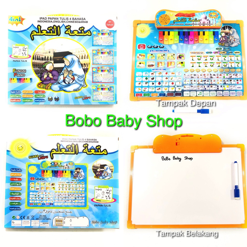 Jual Ipad Papan Tulis Anak 4 Bahasa / Mainan Anak Playpad Arab + Piano ...