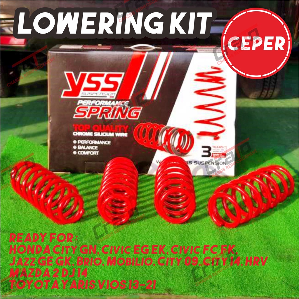 Jual Per Coil Spring Lowering YSS Honda City GN HB 19+ Civic EG EK ...
