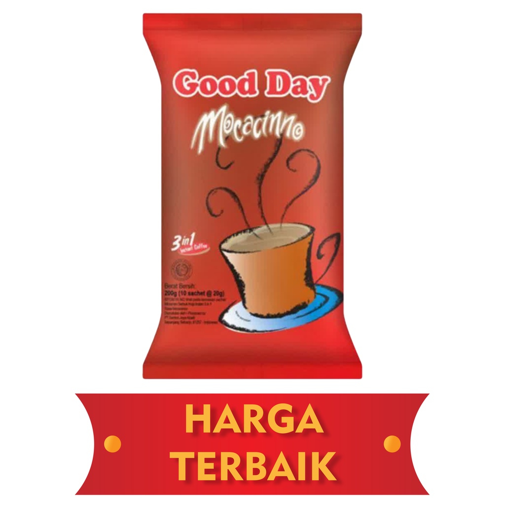 Jual MURAH SLEBEWWW...KOPI GOOD DAY 1 RENCENG MOCACINNO | Shopee Indonesia