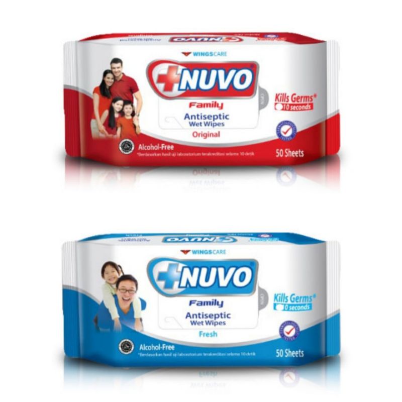 Jual Nuvo Wipes 50 / Tisu Basah Nuvo Antiseptic isi 50 | Shopee Indonesia