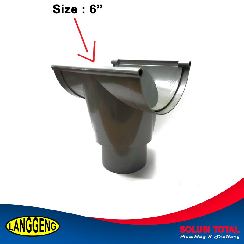 Jual Corong Talang PVC Setengah Lingkaran 6 " LANGGENG | Shopee Indonesia