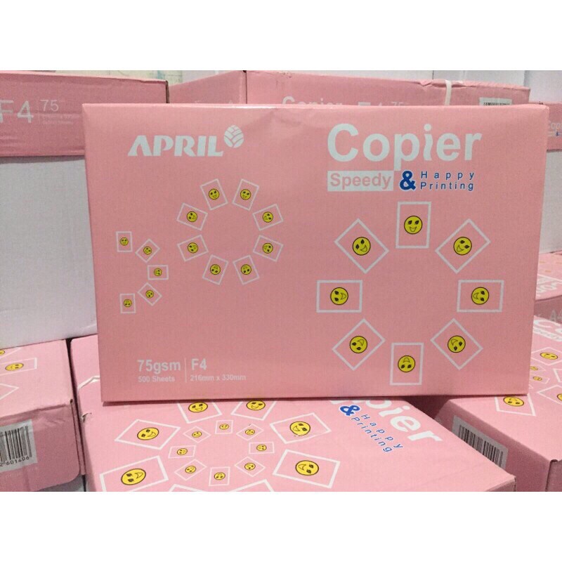 Jual Kertas HVS / F4 APRIL Copier happy printing 75gsm (1 rim) | Shopee ...