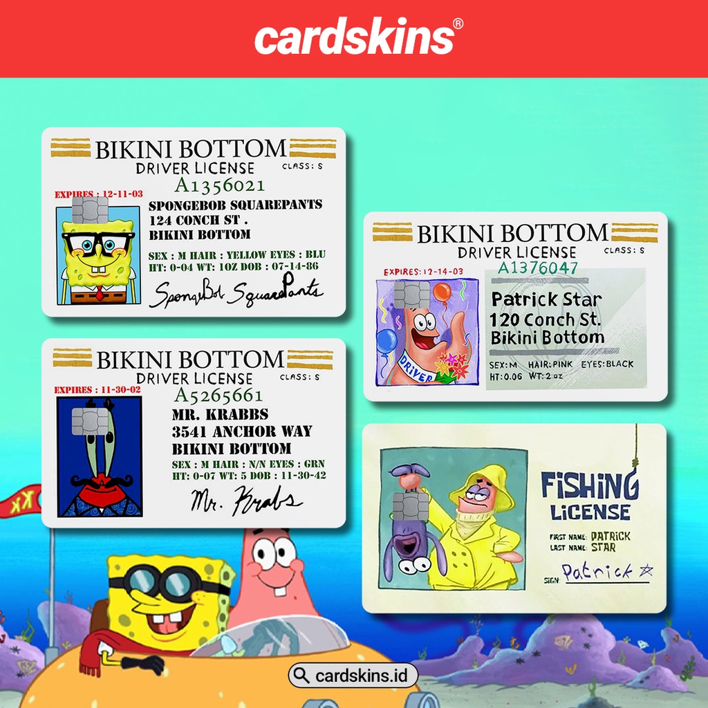 Jual SPONGEBOB EDITION SPECIAL HOLOGRAM | GARSKIN / STICKER KARTU ATM ...