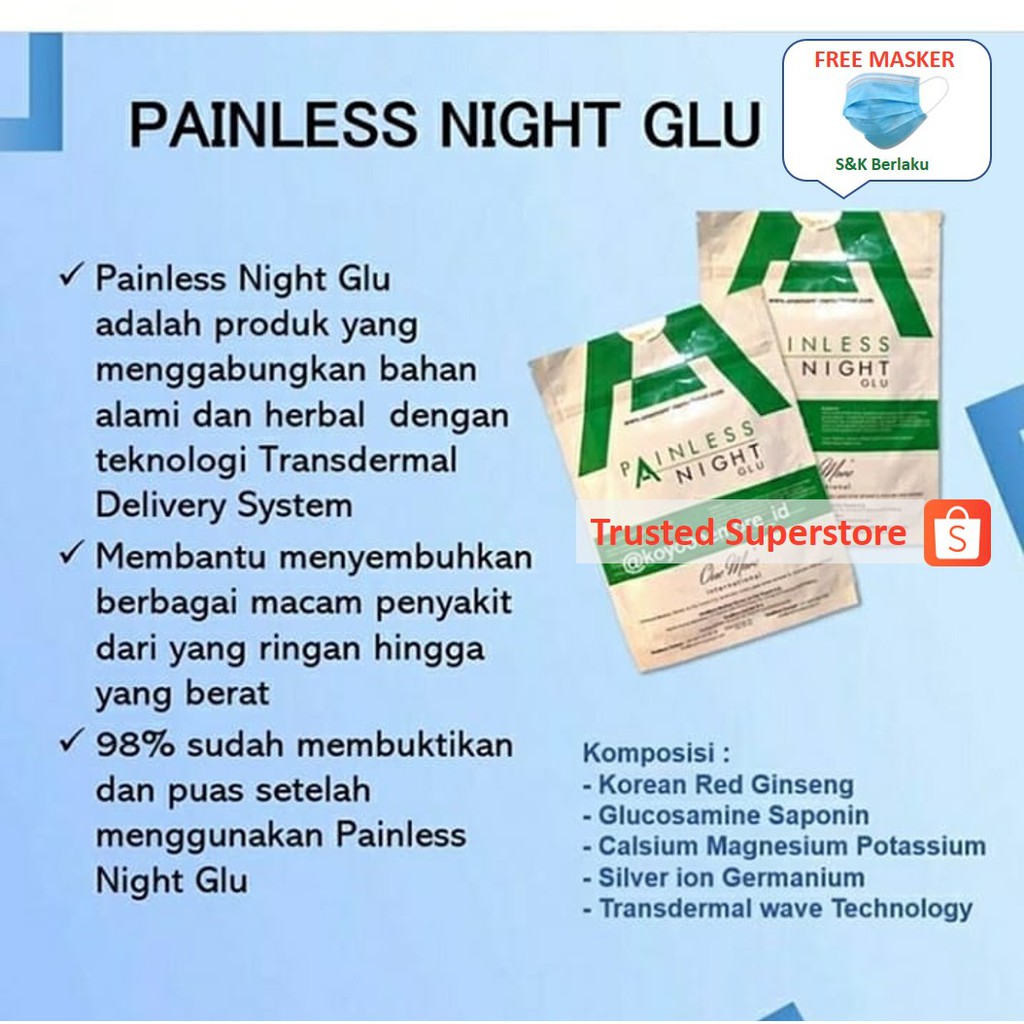 Jual PAINLESS NIGHT GLU 1 PACK ISI 25 LEMBAR One More International ...