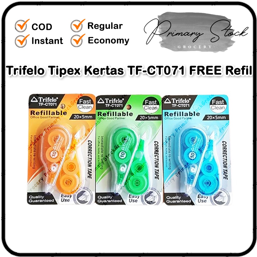 Jual Tip Ex Kertas Transparan Correction Tape Bening Tipe X Trifelo TF ...