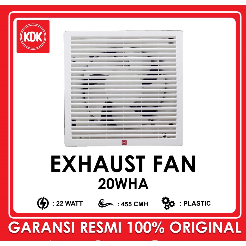 Jual KDK 20WHA - Exhaust Fan Dinding Kaca 20cm Kipas Angin Hisap Wall ...