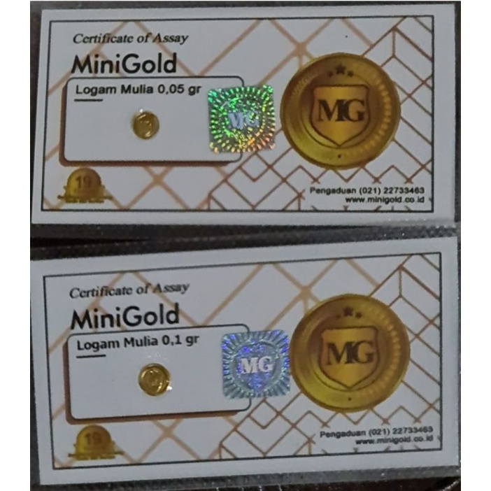 Jual Emas minigold white series 0.05 gram | Shopee Indonesia