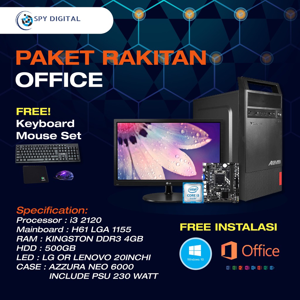 Jual PC Rakitan | Core i3 | Paket Office Lengkap | Siap Pakai | Shopee ...