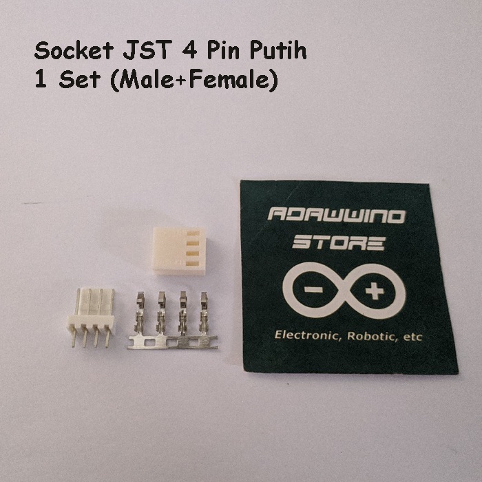 Jual Socket Konektor Header 4 Pin JST 4P Housing SM Male Female Set ...
