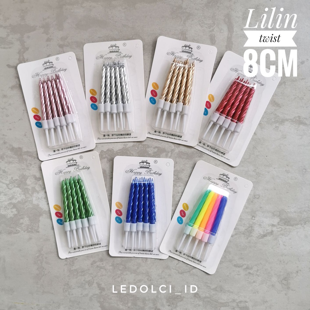 Jual LILIN ULANG TAHUN CANDLE LILIN BIRTHDAY ISI 10 BATANG MODEL TWIST ...