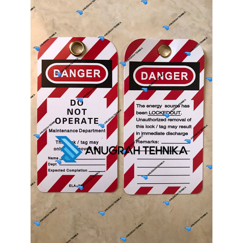 Jual ANUGRAH TEHNIKA TAG OUT LOTO OSHA PVC DANGER Do Not Operate ...