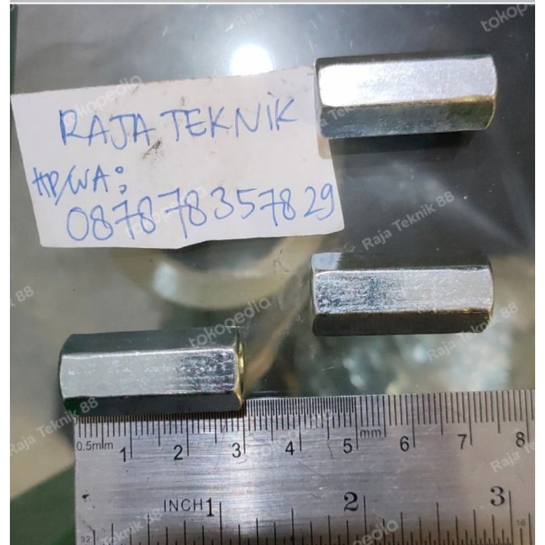 Jual longnut M8 panjang 3cm 30mm / mur panjang m8 / long nut m8x30 ...