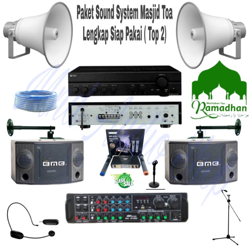 Jual Paket sound system Lengkap masjid toa atau musholla 2indoor 2 outdor | Shopee Indonesia