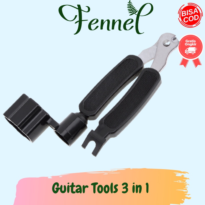 Jual Gitar Guitar Tools 3 in 1 String Winder + Bridge Pins Puller ...