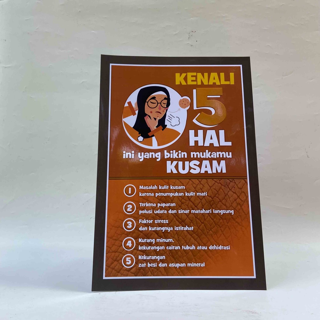 Jual Poster Kesehatan Kulit, Poster Perawatan Kulit, Penyebab Muka ...