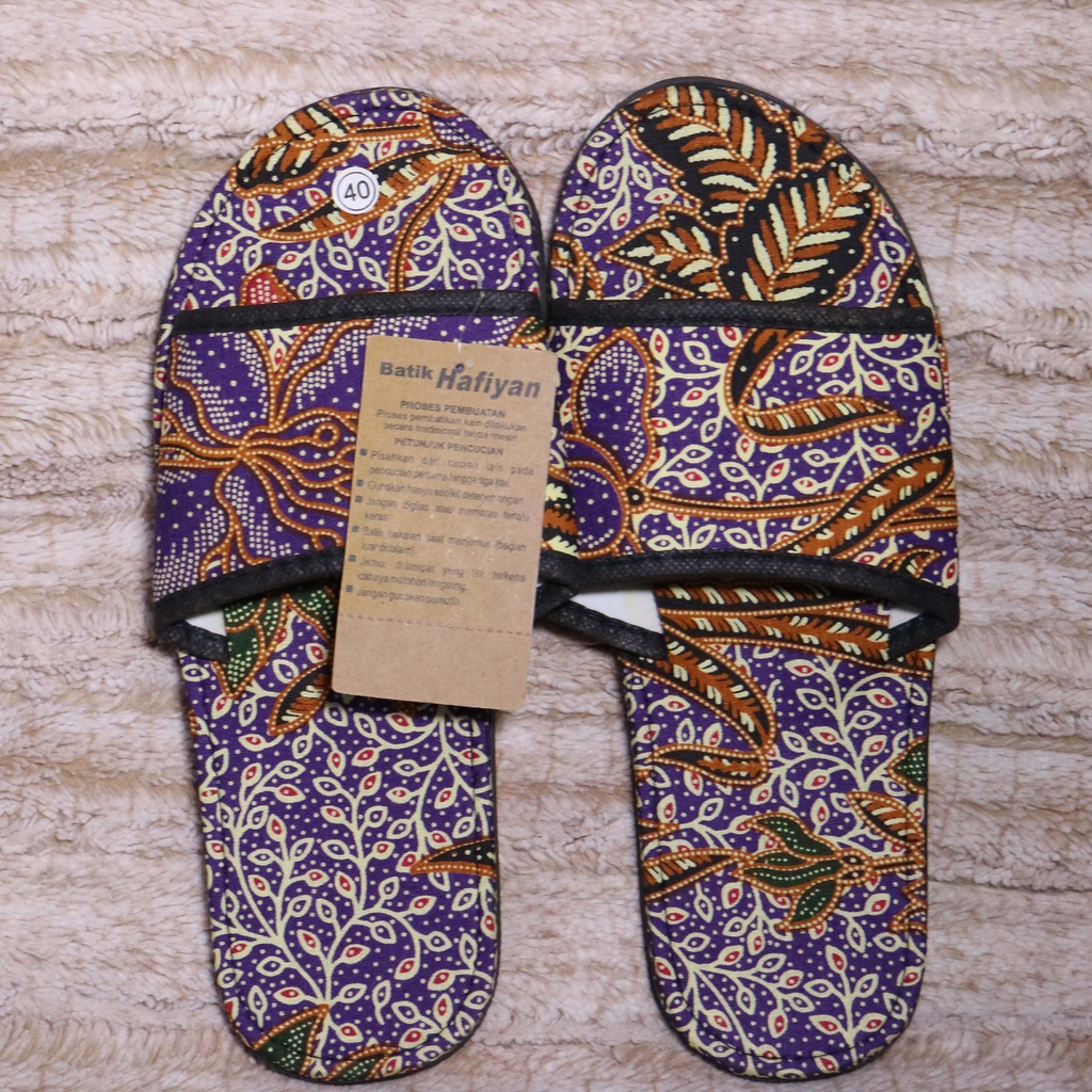 Jual Batik Trusmi Hafiyan Sandal Batik Unisex Alas Kaki Motif Batik ...
