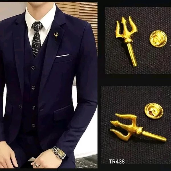 Jual Metal Pin Brooch Trident Poseidon Spear Bros Jas Kameja Tuxedo ...