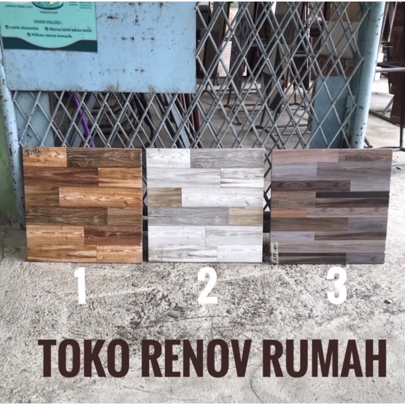 Jual keramik 40x40 parkit kayu (doff)/ keramik teras/ keramik lantai ...