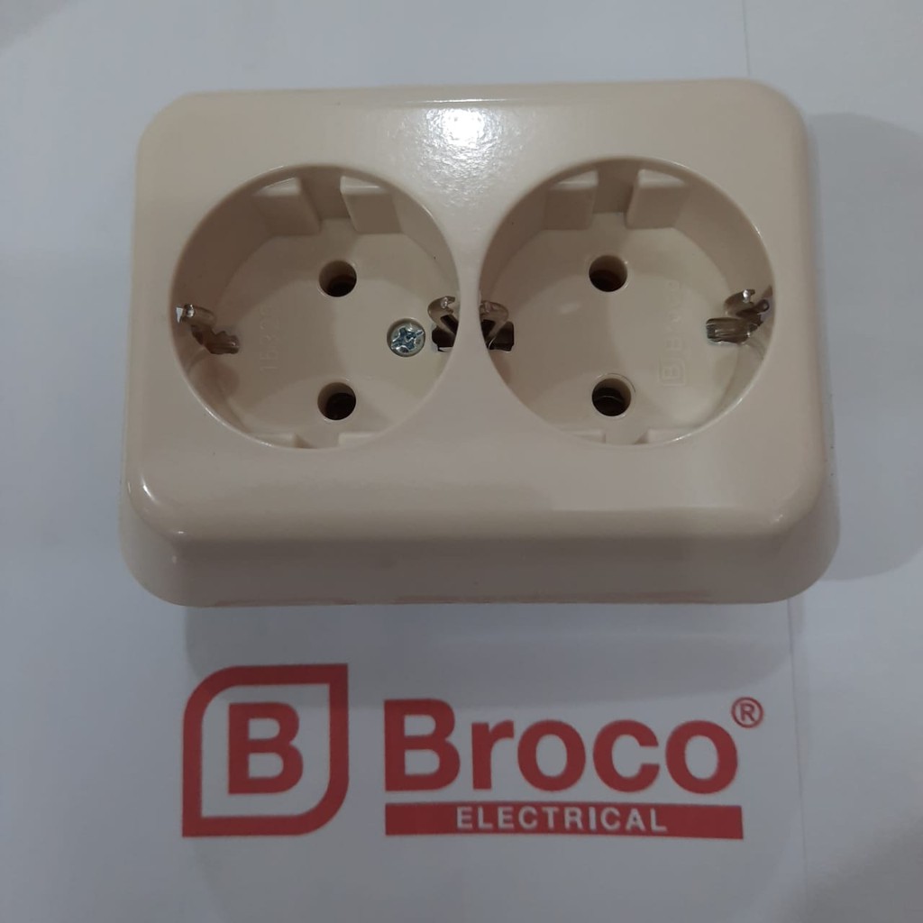 Jual STOP KONTAK INBOW 2 LUBANG BROCO 15320 | Shopee Indonesia