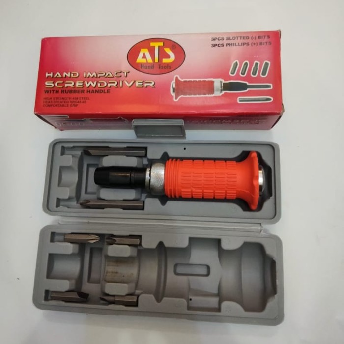 Jual ATS obeng Ketok Set 7pcs getok Hand Impact Screwdriver Rubber ...