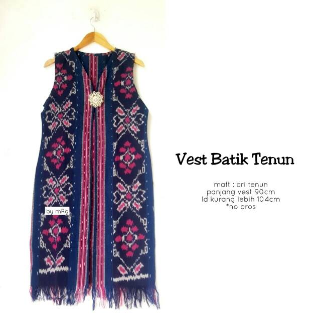 Jual Vest Batik Tenun / Vest Batik Wanita Hijab Ori Tenun | Shopee ...