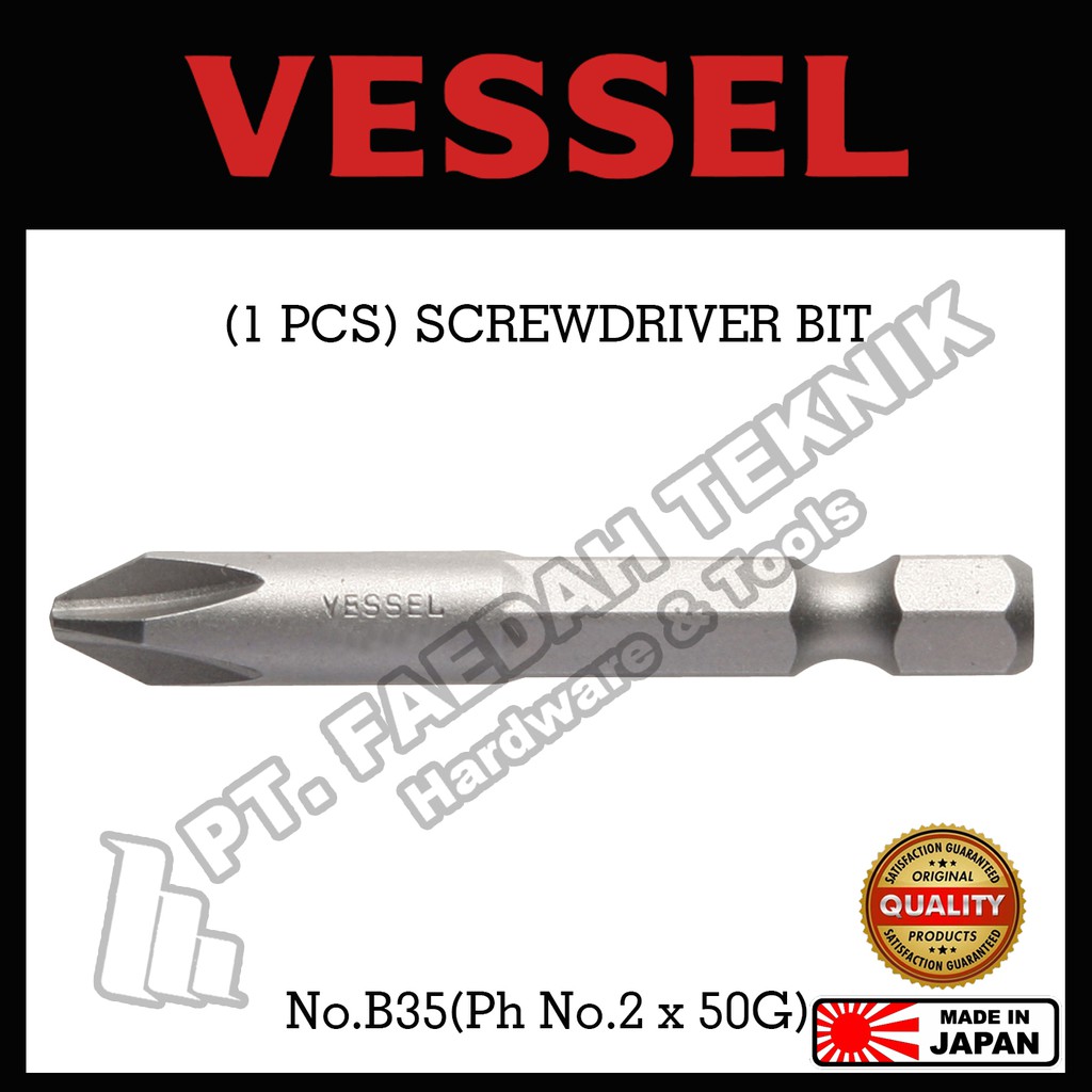 Jual Screwdriver Bit No.B35(Ph No.2 x 50G) Vessel Made in Japan (1 PCS ...