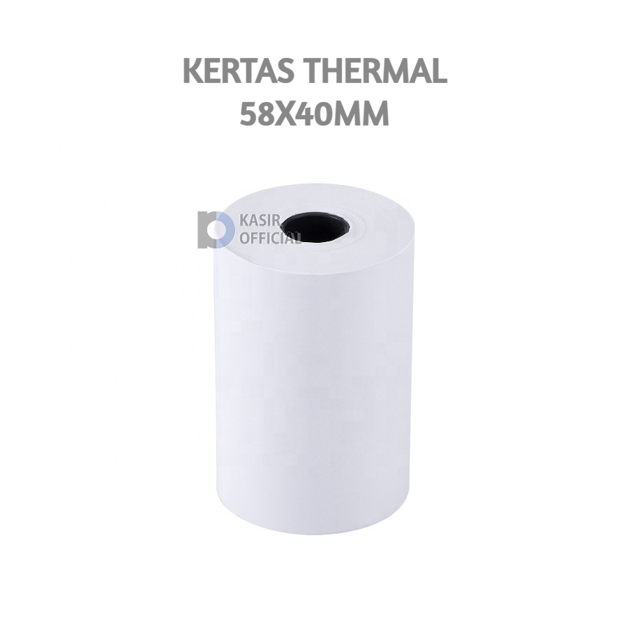 Jual Paket Kertas Thermal 58x40mm 1 Roll / Thermal Paper Receipt Struk ...